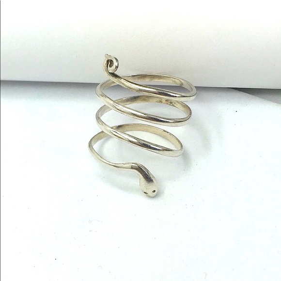 Jewelry | Snake Coil Ring Sterling Silver Big Coiling Snakes Ring ...